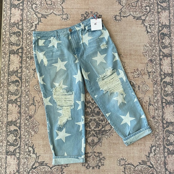 Toast Jeans | Jeans | Nwt Toast Jeans Star Printdistressed L | Poshmark